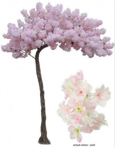 Artificial Silk Curved Cherry Blossom Bespoke Tree – Just Artificial