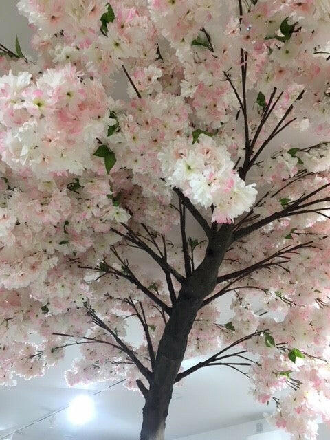 Artificial Silk Curved Cherry Blossom Bespoke Tree – Just Artificial