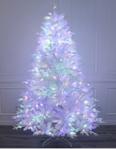 Artificial Pre-Lit Edzell White Christmas Tree – Just Artificial